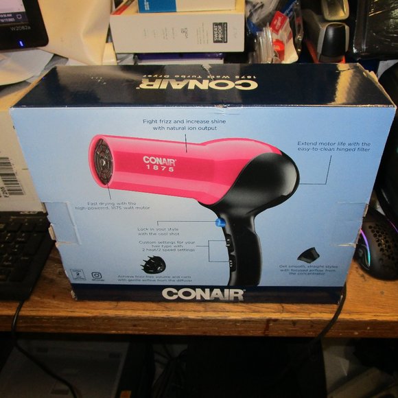Conair | Hair | Conair 875 Watt Turbo Dryer Cool Shot Button Ionic ...